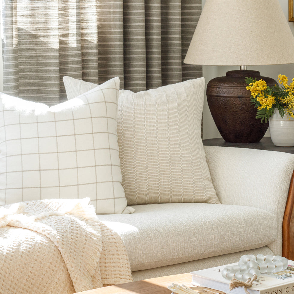 Beaumont 22x22 Pillow, Natural – Tonic Living