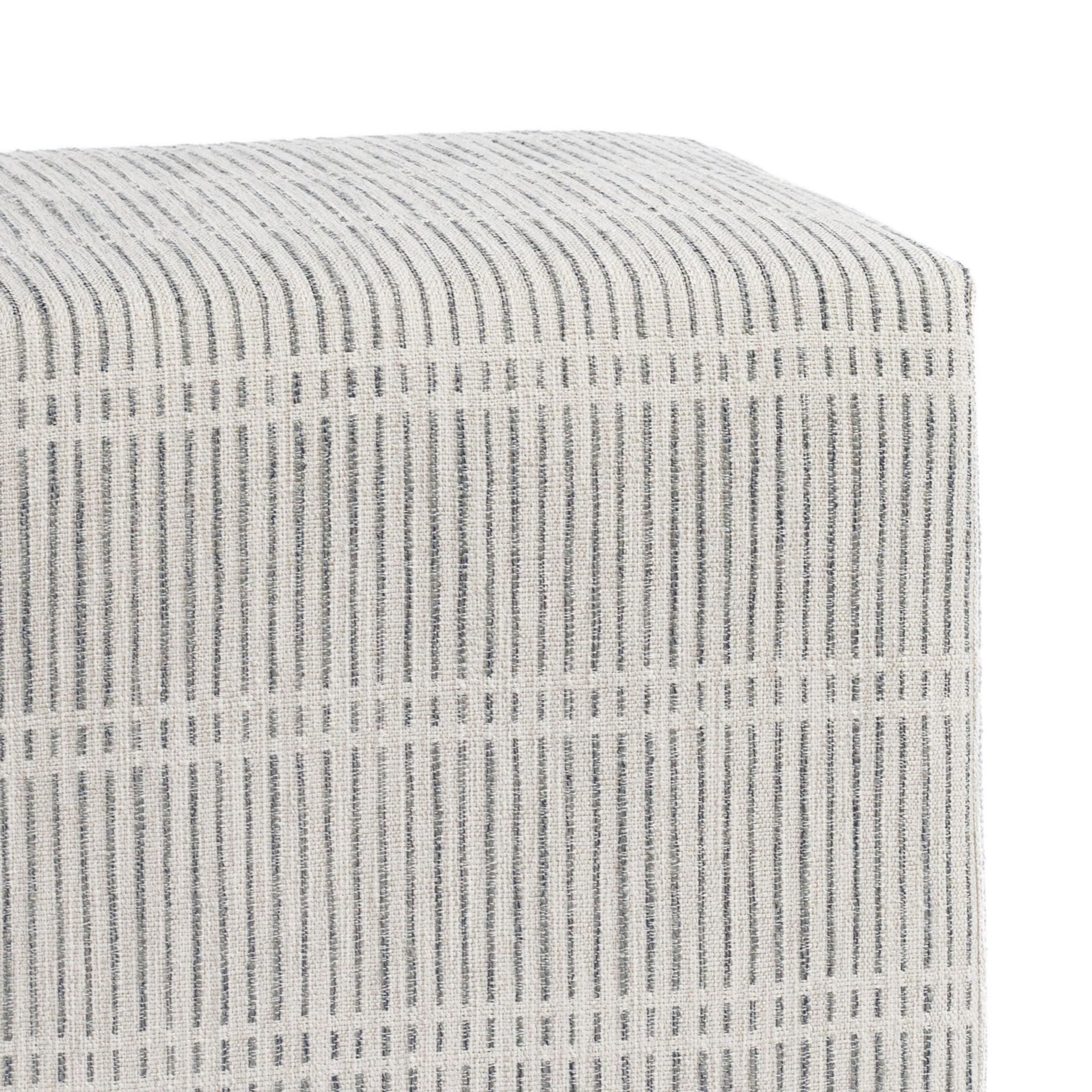 Carson Stripe 16x16 Cube Ottoman, Stone Blue – Tonic Living
