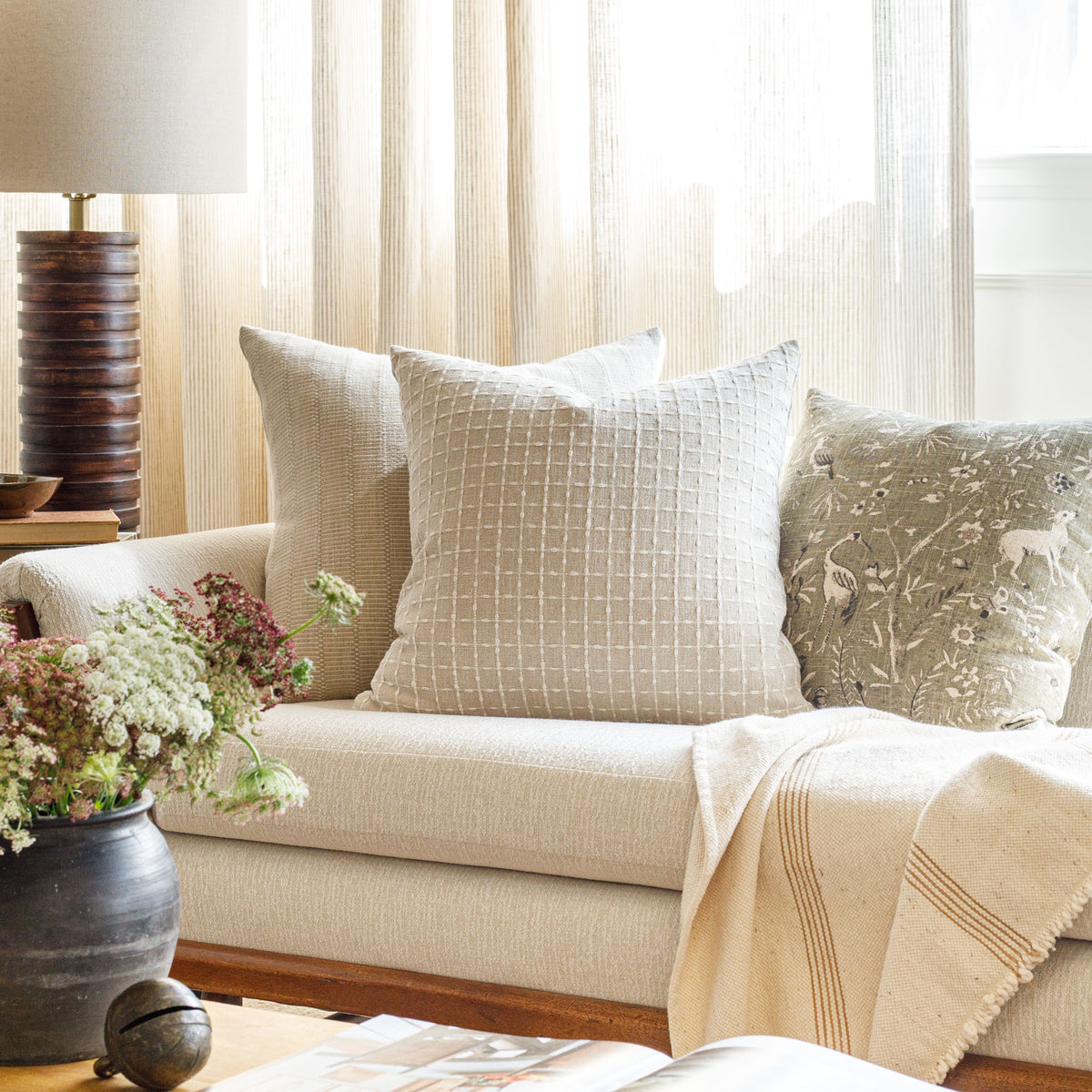 Chase 20x20 Pillow, Natural – Tonic Living