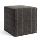 Dunrobin Stripe 16x16 Cube Ottoman, Sable – Tonic Living