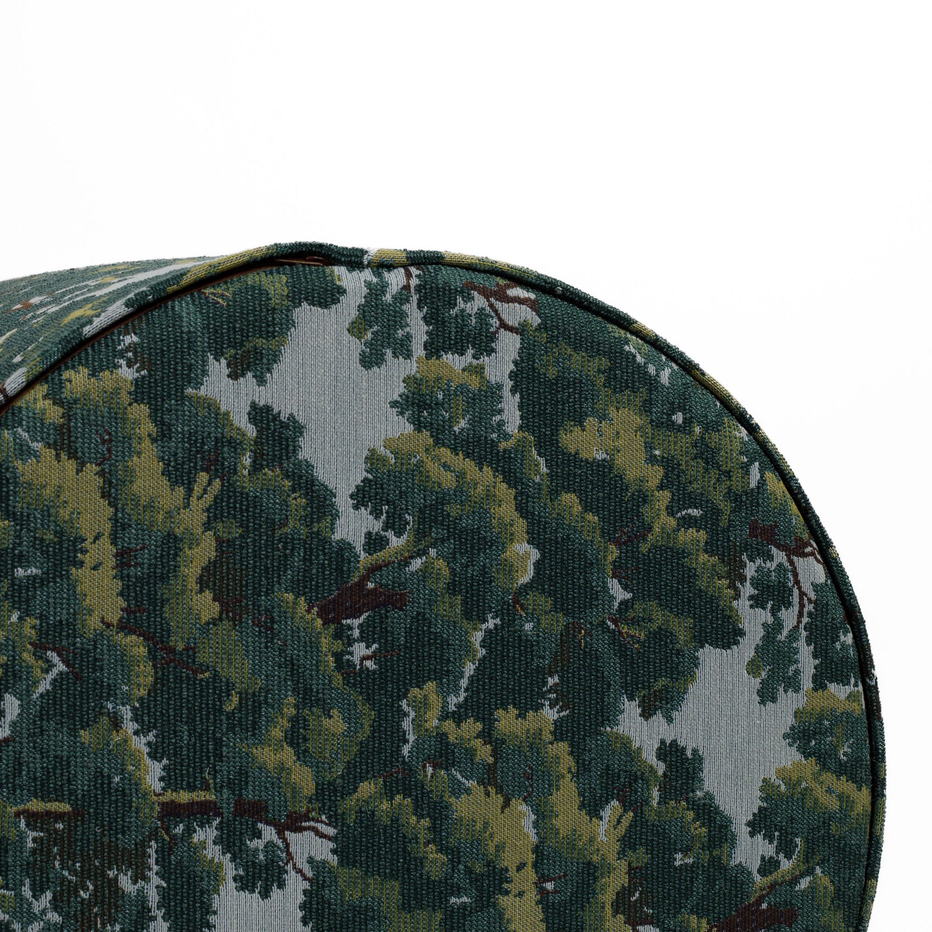 Elora 18x16 Round Ottoman, Forest Green – Tonic Living