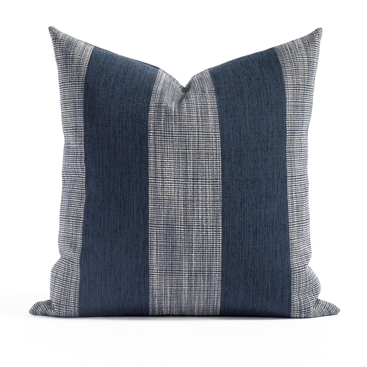 Carson Stripe 16x16 Cube Ottoman, Stone Blue – Tonic Living