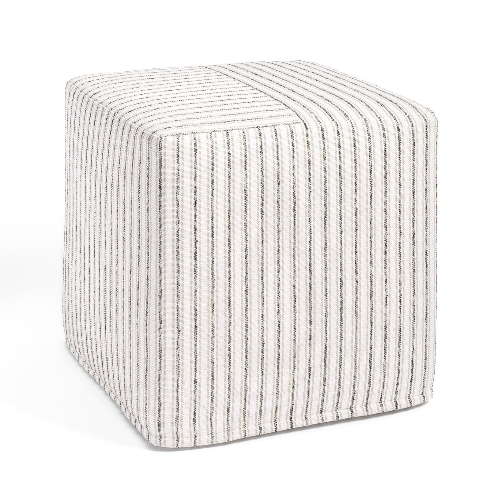 Rodin Stripe 16x16 Cube Ottoman, Natural – Tonic Living