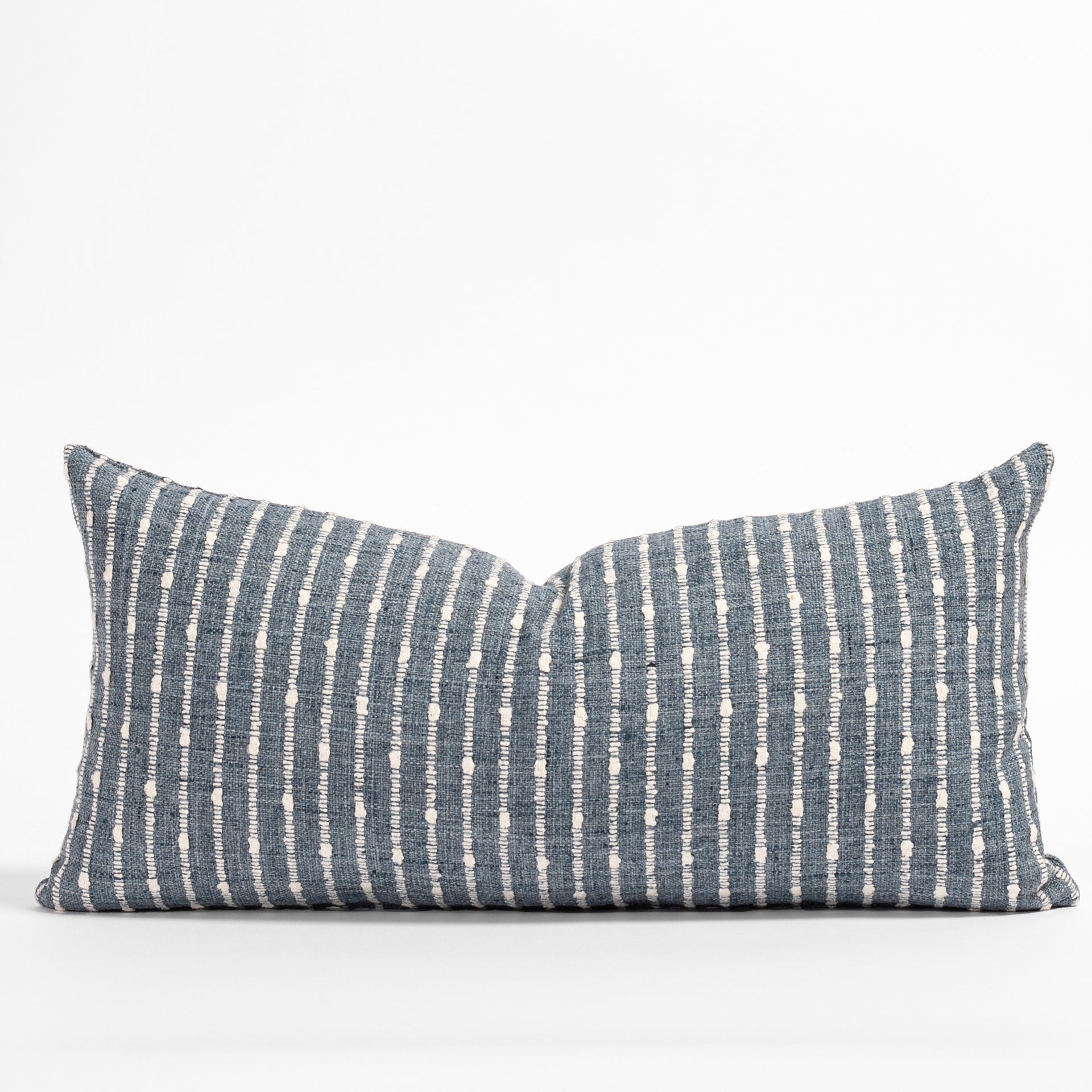 Arren Stripe 12x24 Lumbar Pillow, Chambray – Tonic Living