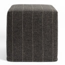 Dunrobin Stripe 16x16 Cube Ottoman, Sable – Tonic Living